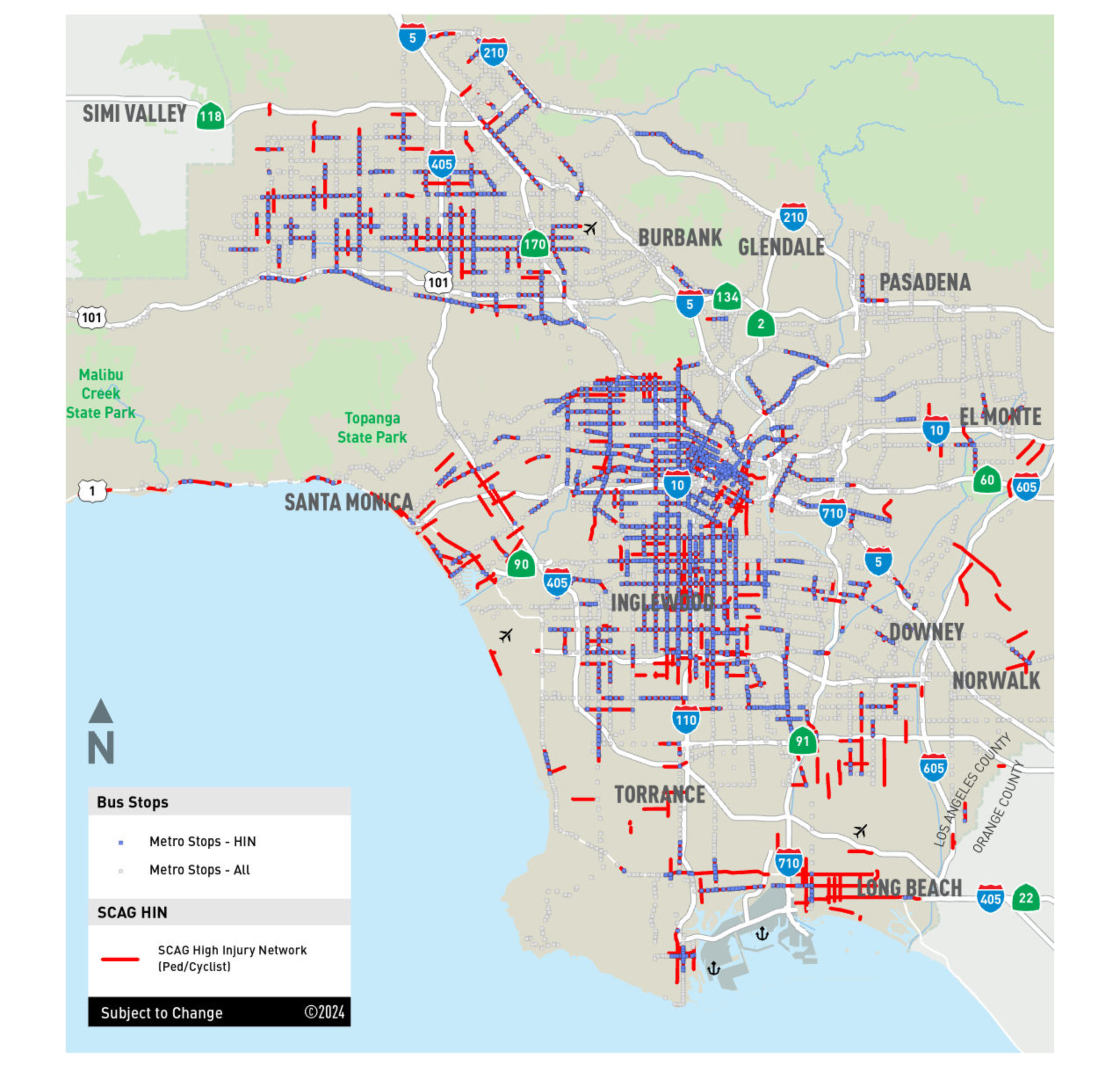 High Injury Network/Vision Zero (Safety Focus - Pedestrian & Cyclist ...